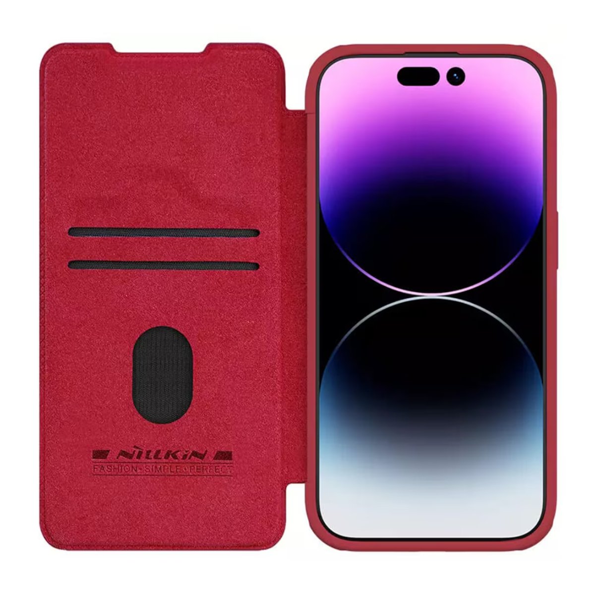 Husă Nillkin Qin Pro Apple iPhone 15 Pro, Red